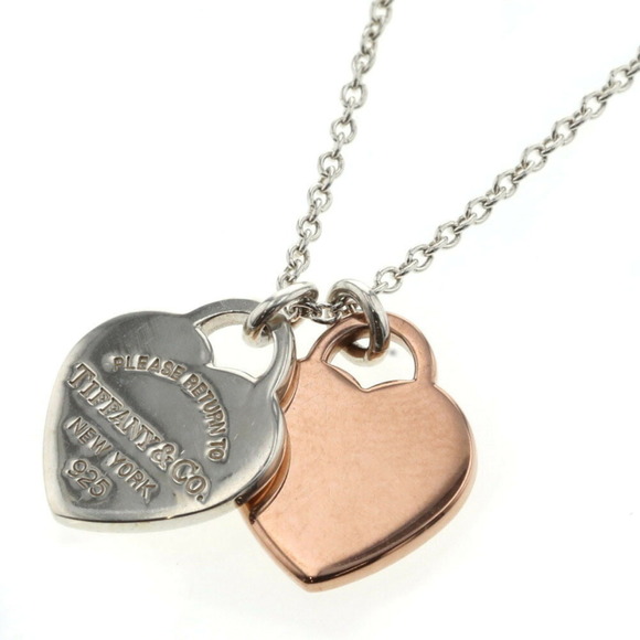 Tiffany & Co. | Jewelry | Tiffany Necklace Return To Rtt Double Heart ...